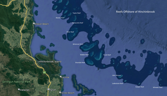 Reefs Offshore of Hinchinbrook | Sv-Anui